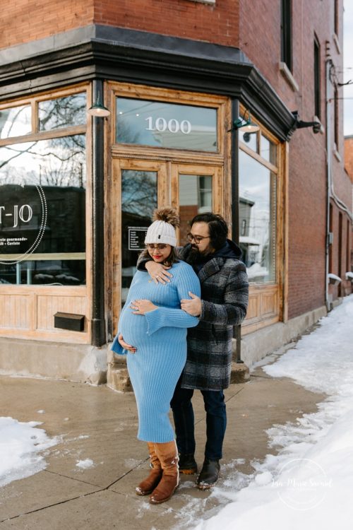 Ausmeema & Tawsif - Photos de maternité à Lachine en hiver